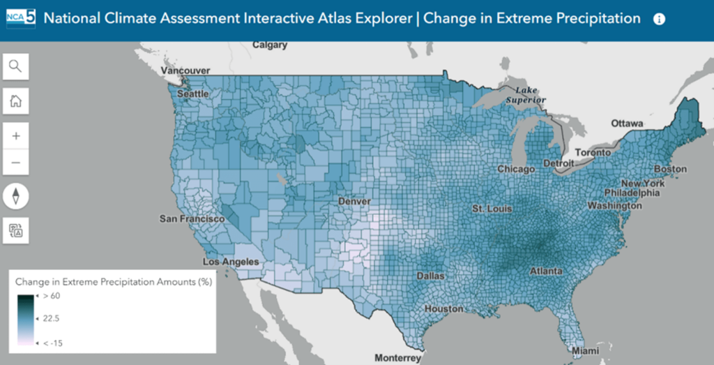 Extreme Precipitation-5th National Climate Assessment Atlas - EA